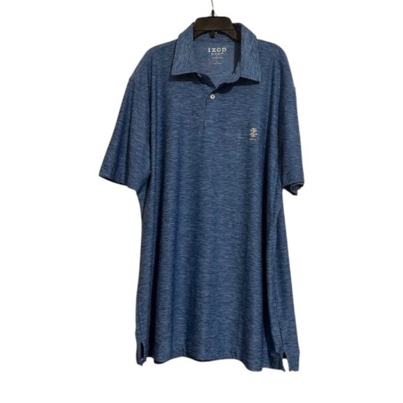 Izod | Shirts | Izod Golf Heather Blue Polo Short Sleeve Lightweight Stretchy Top Mens Large ...